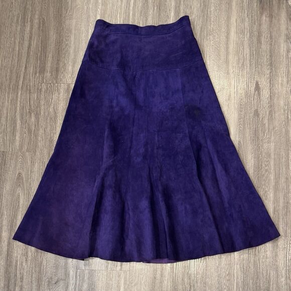 Neiman Marcus | Skirts | Maxima Neiman Marcus Suede Leather Maxi Skirt ...